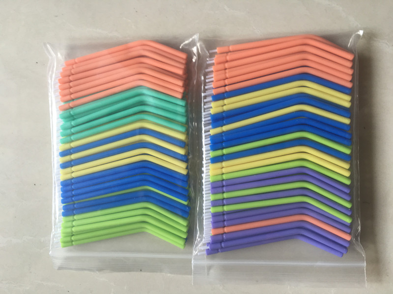 100pcs Dental Disposable Spray Tip Triple Nozzles 3-Way Air Water ...