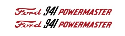 Ford POWERMASTER 941 Tractor Hood Decal kit Graphics Stickers Emblem ...