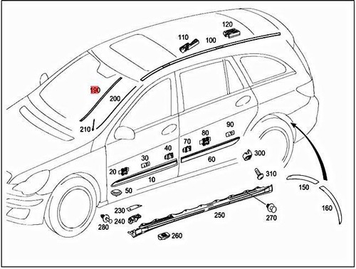 Genuine MERCEDES V251 R-CLASS W251 V251 Water deflector 2516905062 | eBay