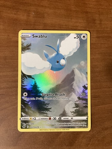 Pokemon TCG Swablu Full Art GG27 GG70 Crown Zenith Holo Card | eBay