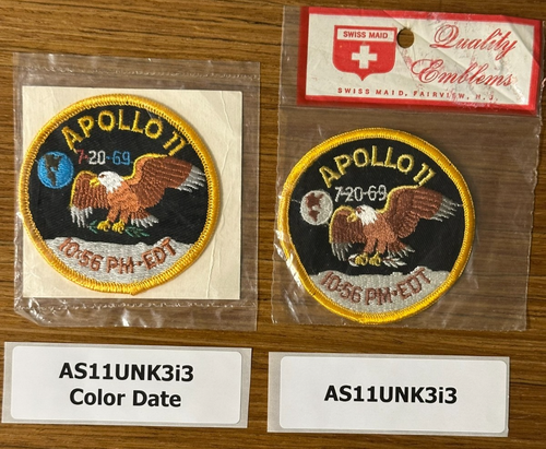 Vintage Lot of 2 NASA Apollo 11 DATED Patches FLINT MODEL SUPPLY IN PACKAGE 3" | eBay