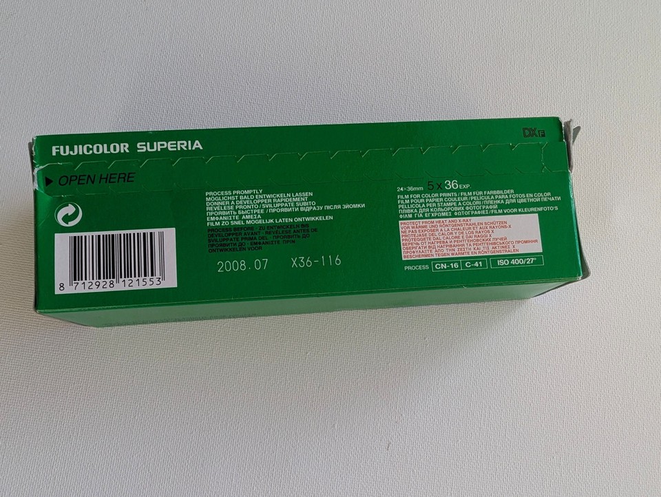 5 rolls of FUJIFILM Superia 400 36exp 35mm Colour Film dated 07/2008 ...