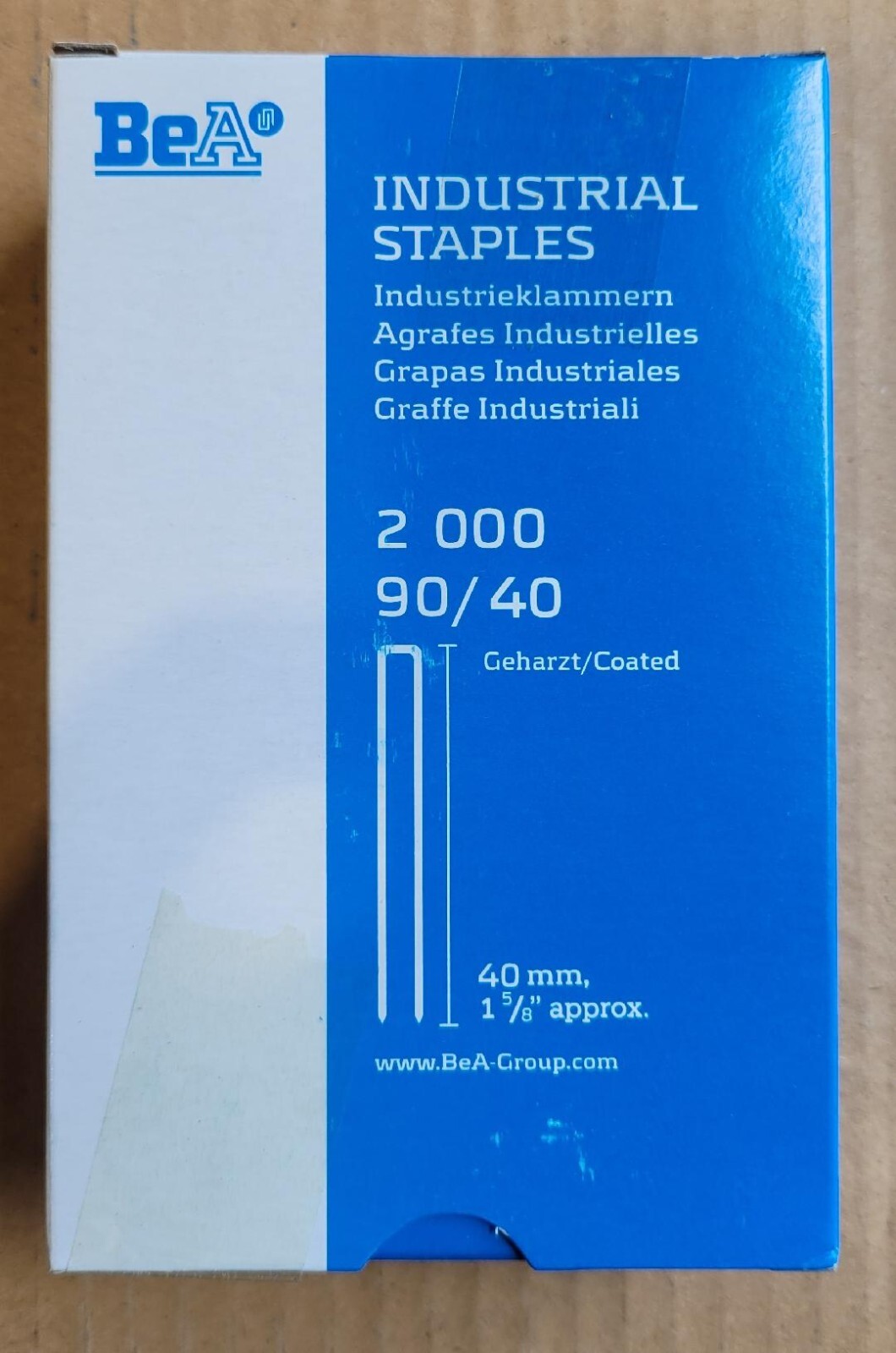 Type 90 Series Staples 12mm - 40mm. 5.7mm crown. 18 Gauge Narrow Crown ...