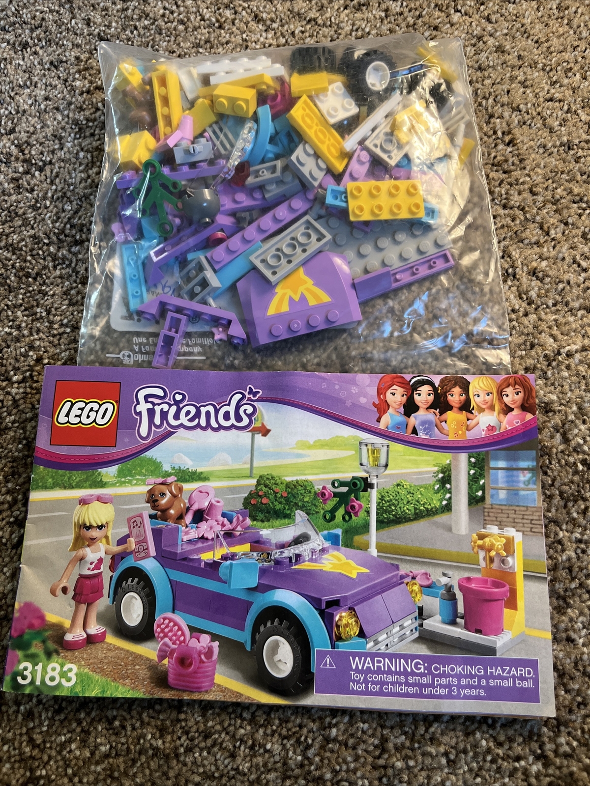 Retired LEGO FRIENDS: Stephanie's Cool Convertible (3183) Complete ...