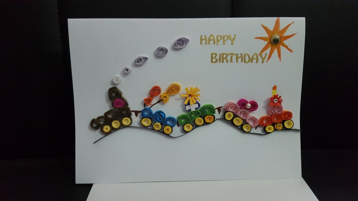 Paper Quilling Birthday Cards For Children Handmade Paper Quilling