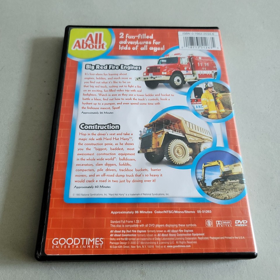 All About Big Red Fire Engines & All About Construction (DVD 2005 ...