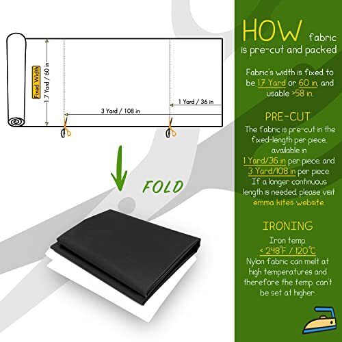 20D Ripstop Nylon Fabric Waterproof 1.2 Pre-cut piece 3-yard: 60"x108 ...