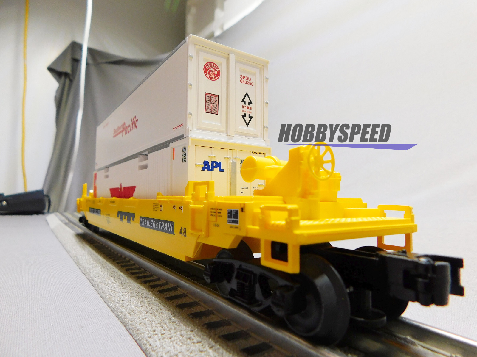 LIONEL TTX MAXI STACK W/ CONTAINER LOAD freight train railroad flat ...