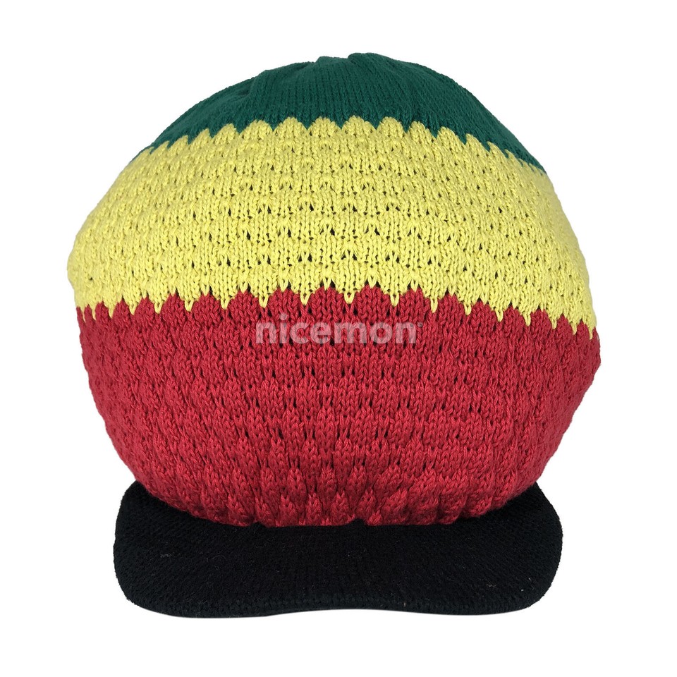 Natty Dreadlocks Rasta Hat Cap Peak Jamaica Caps Selassie Africa Marley ...