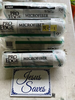 6- Linzer Pro Edge Microfiber 9 in. x 9/16 in. Regular Paint Rollers [6 ...