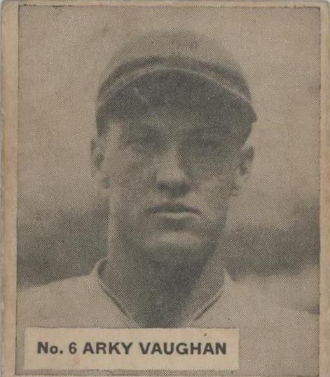 1936 World Wide Gum Big League - V355 Arky Vaughan #6 for sale online ...