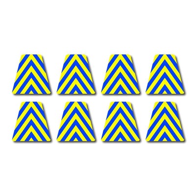 3M Scotchlite Reflective Tetrahedron Set - Blue/Yellow Chevrons | eBay