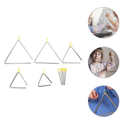 5 Sets Kids Triangle Bell Hand Percussion Instrument Musical ...