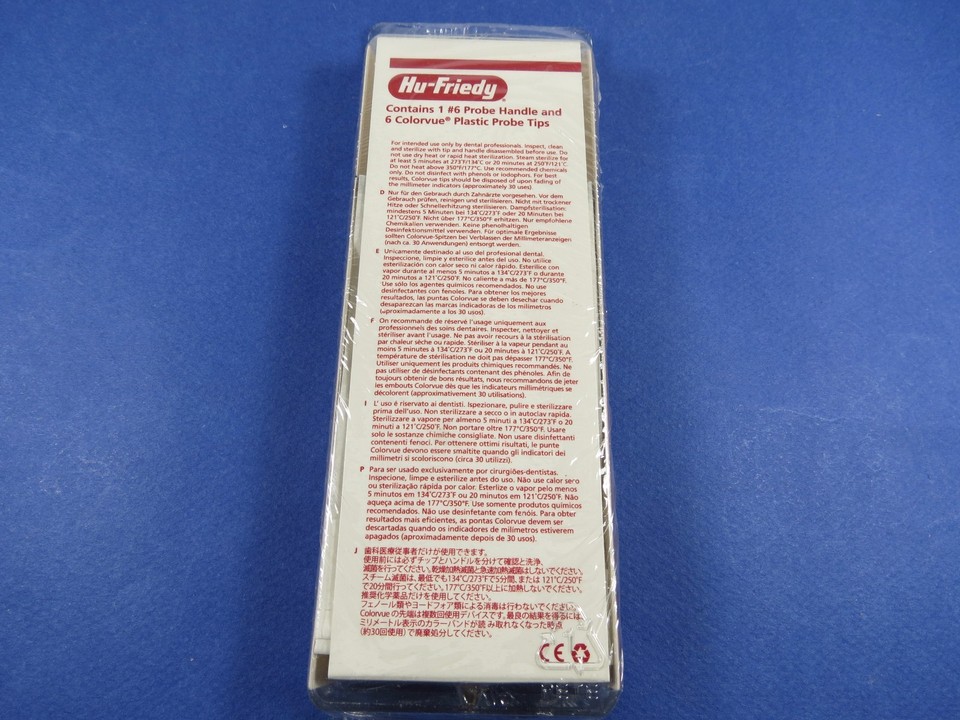 Dental 12 UNC Colorvue Probe Kit 1 Handles + 7 Tips PCVNCKIT6 HU FRIEDY ...
