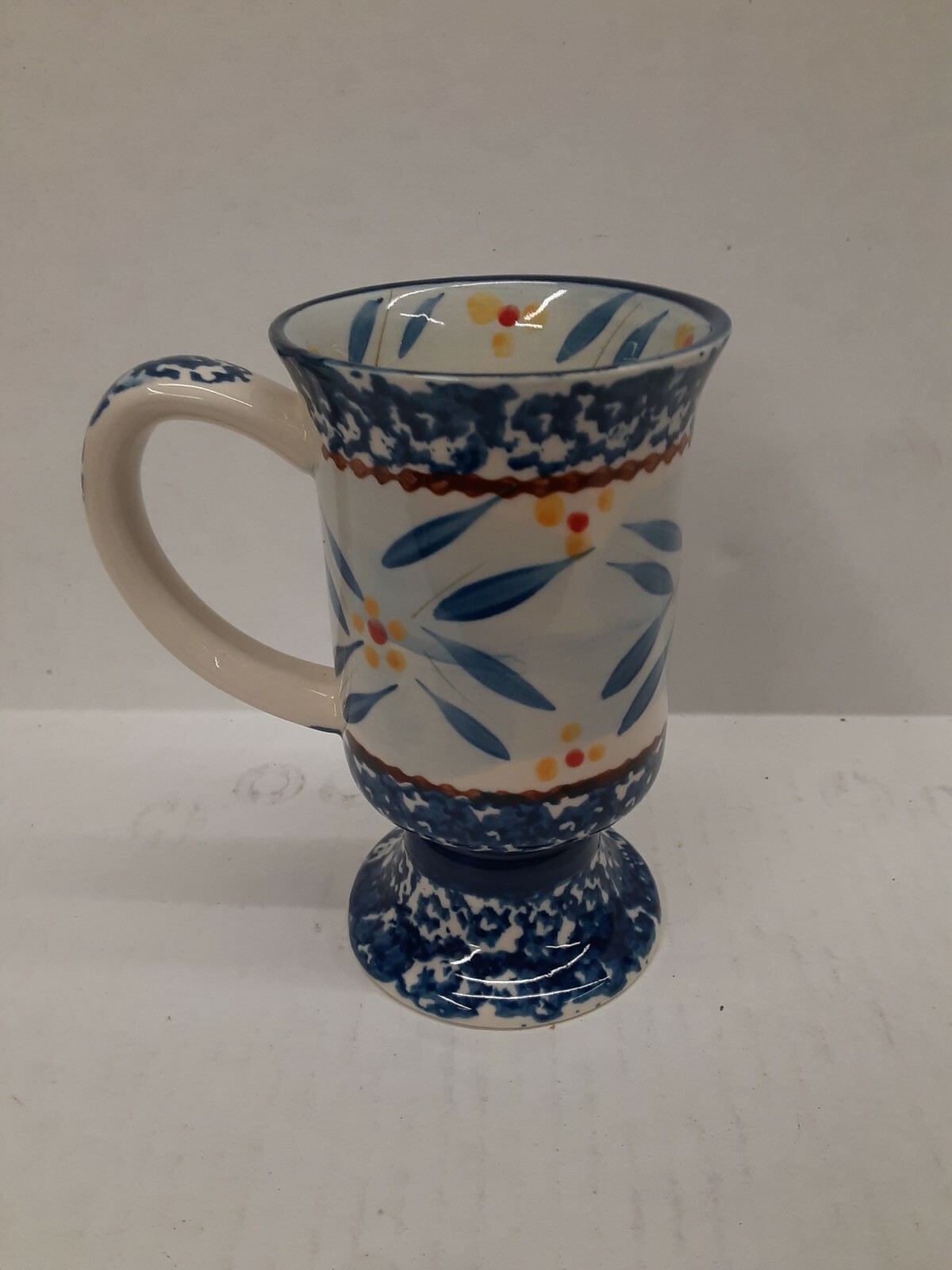 Temptations Old World Blue 5" Pedestal Coffee Mug | eBay