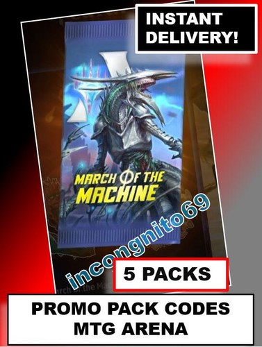 MTGA MTG ARENA CODE CARD 5 Promo Pack Booster 5 CODES MARCH OF THE ...