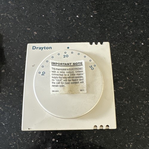 Drayton RTS4 Room Thermostat Wired 1 Channel White - NEW 5016254100293 ...