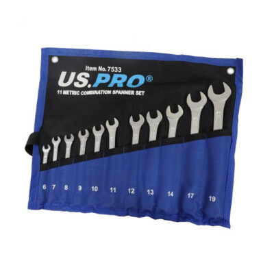 Metric Spanner Set US PRO 11pc Combination Spanner set 6-19mm Fixed ...