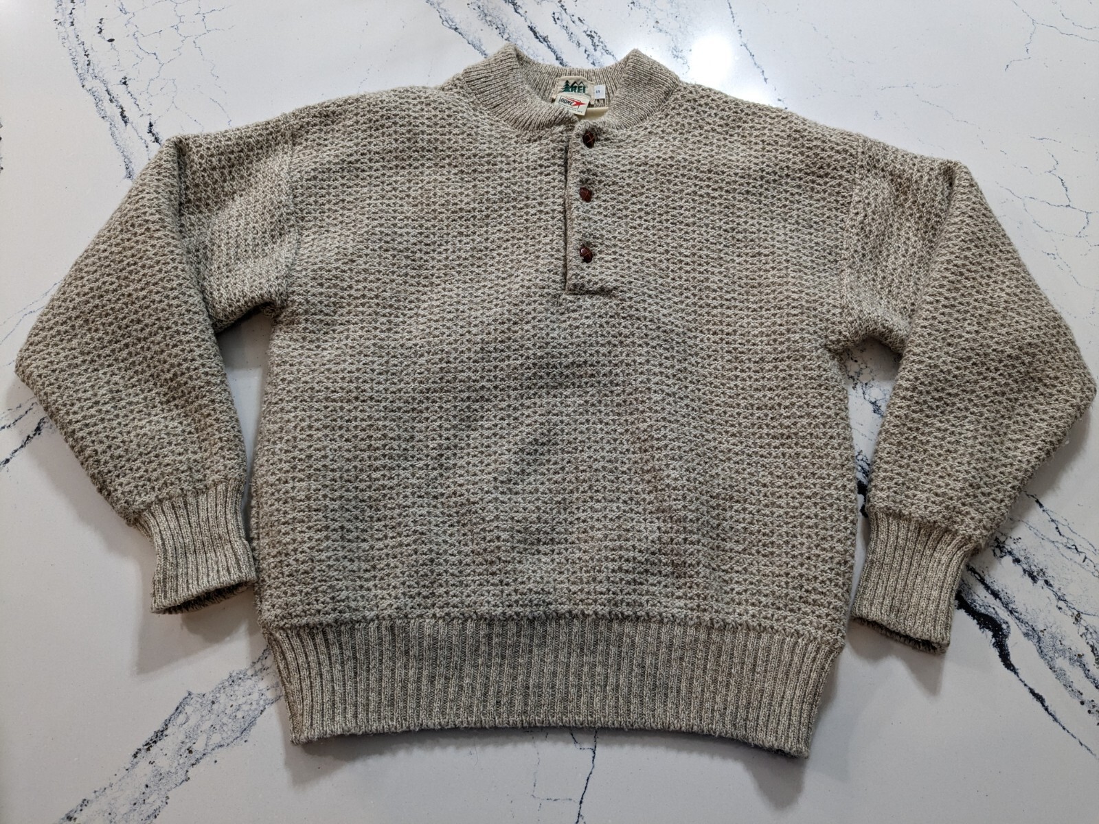VTG 80s REI GORE-TEX Lined Wool Blend Windstopper Sweater Men's Small ...