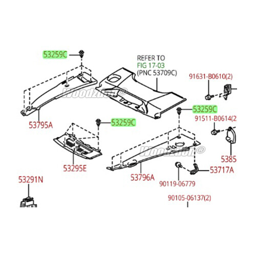 FOR LEXUS FACTORY ENGINE COVER CLIPS (BAG OF 10) LS460 LS460L RX350 ...
