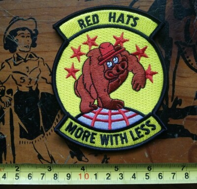 Red Hats Area 51 CIA NSA Military 6513th Test Squadron Patch NAVY USAF ...