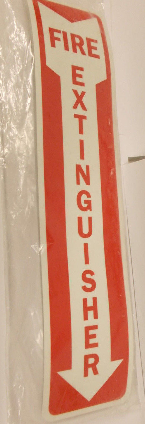 Lot of 5 Stick-On Fire Extinguisher Signs 18-3/8"L x 4"W | eBay