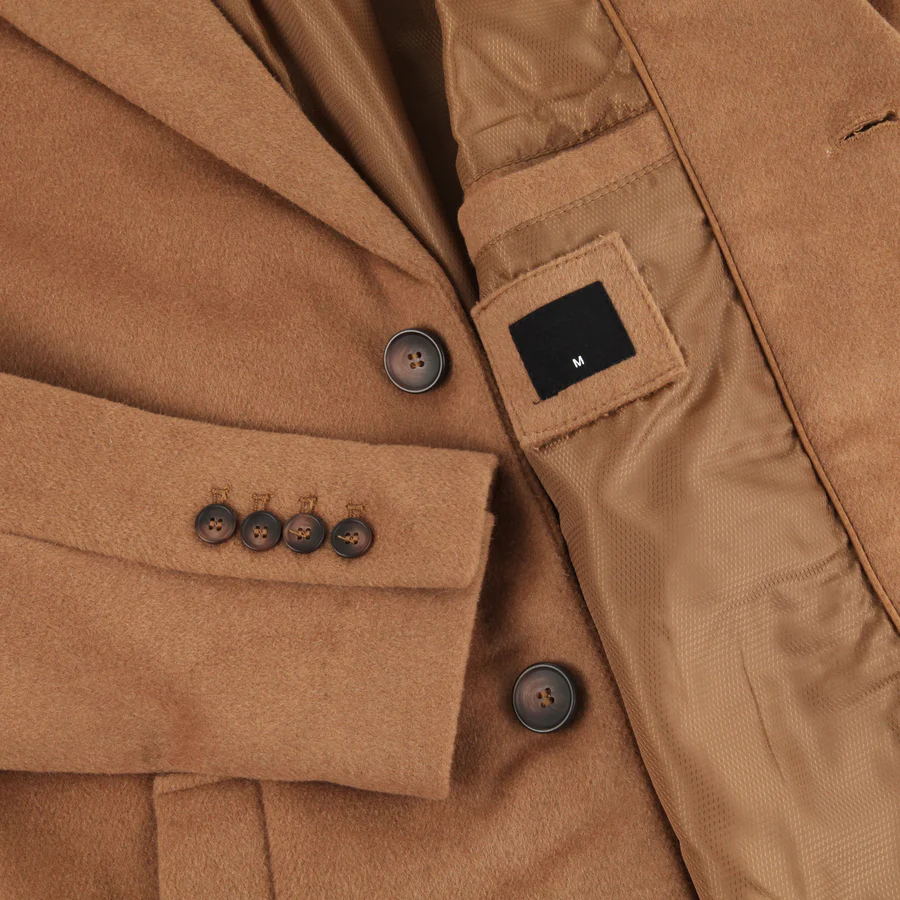 Winter Coat Wool Mens Long Overcoat Covert Jacket Cromby Peaky Blinders ...