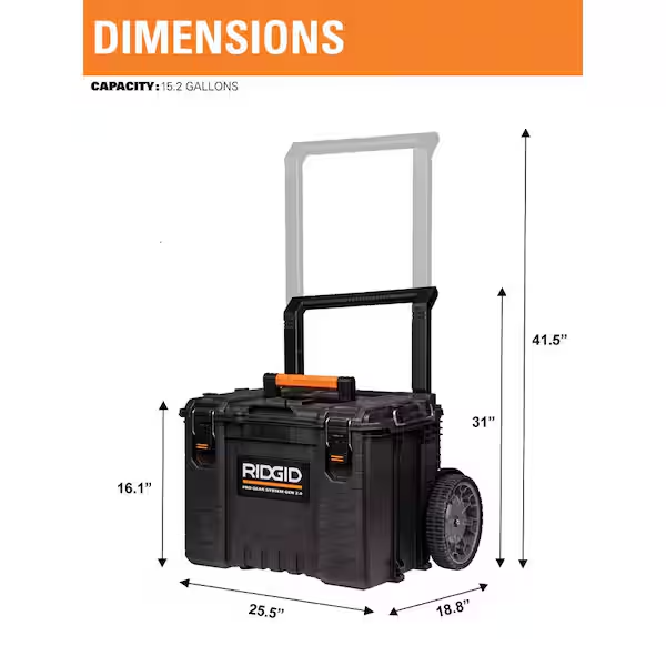 Ridgid Pro Gear System Gen 2.0 Stackable Rolling Tool Box and Compact ...