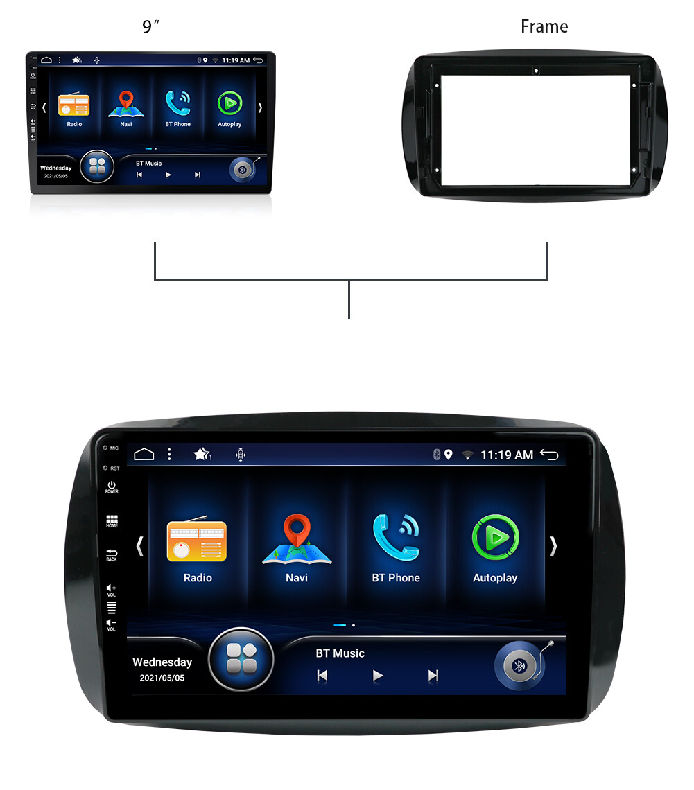 For Mercedes Benz Smart Forfour Fortwo 453 Android 14.0 Car Stereo Radio CarPlay | eBay