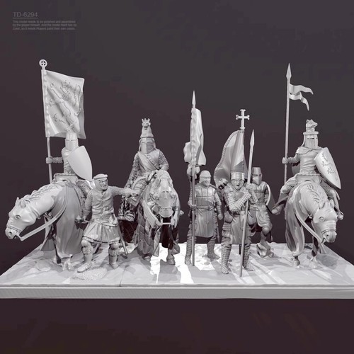 unassembled 50mm resin figures model Medieval Wars (Knights and ...