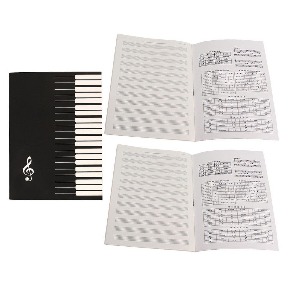3 Pcs Manuscript Paper Notebook Guitar Music Piano Stave Journal | eBay ...