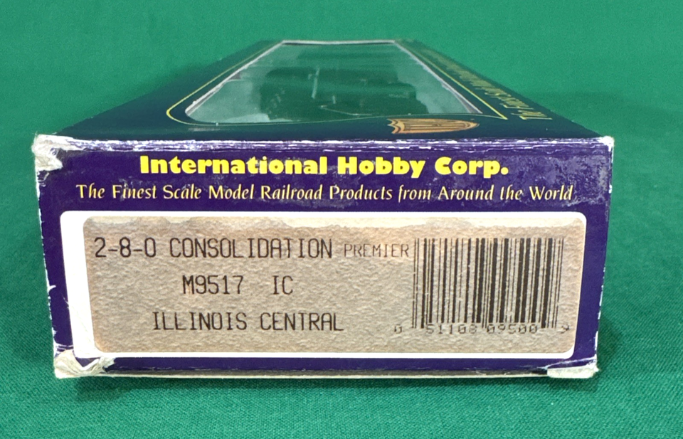 IHC M9517 HO Premier Illinois Central / ICRR 2-8-0 Locomotive w/Tender ...