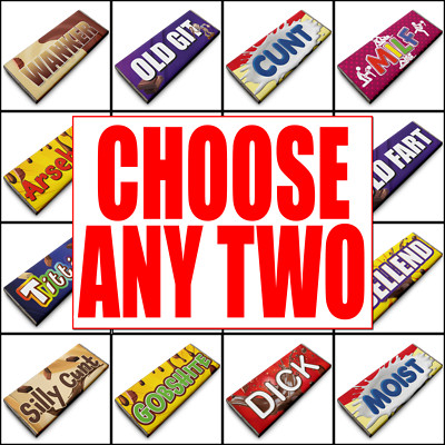 Funny Chocolate Bar Wrappers Rude Joke Novelty Prank Birthday Present ...
