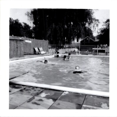 People Swimming in a Pool – 1950s Leisure Snapshot Title: 1950s Pool ...