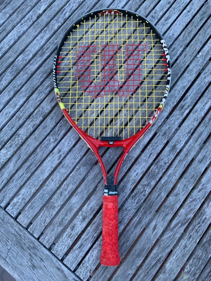 Wilson Junior Rak Attack 23 Titanium High Power Tennis Racket w/Cover 3 ...