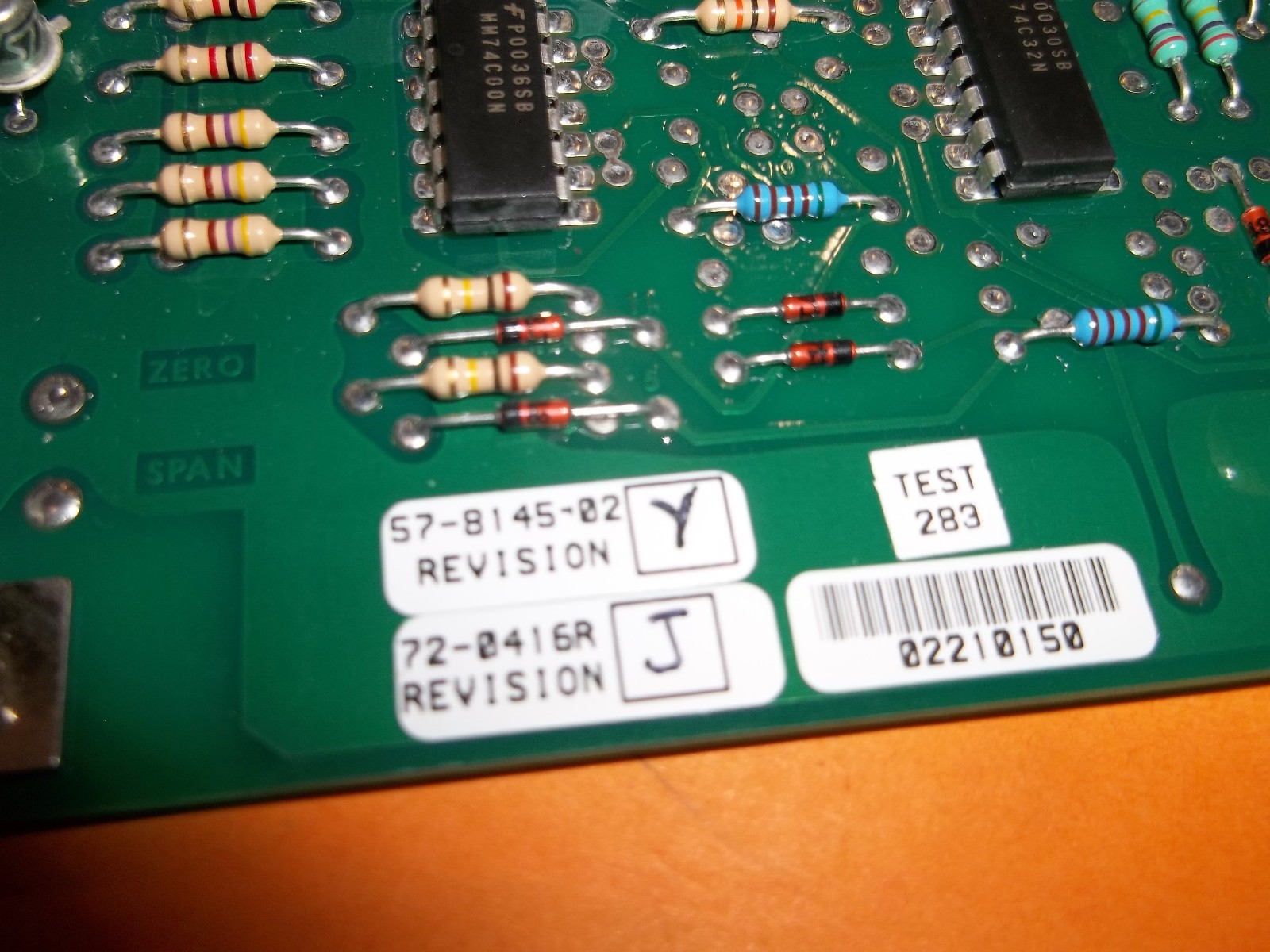 GASTECH DETECTOR BOARD 57-814502 Y 72-0416R J 24-0130 REV K LEL 61-0101 ...