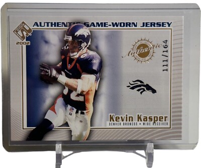 Kevin Kasper Denver Broncos 2002 Pacific Game Worn Rookie Jersey Card ...