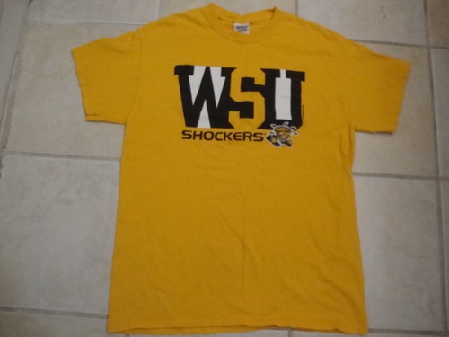 NCAA Wichita State Shockers College University School Student Yellow T ...