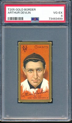 1911 T205 Piedmont: ARTHUR DEVLIN New York Giants" Centered ~ PSA 4 | eBay