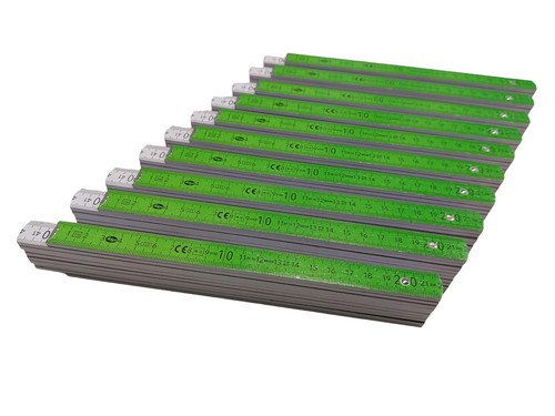 10x ADGA Meterstab 2 Meter grün Zollstock Meterstäbe Gliedermaßstab | eBay