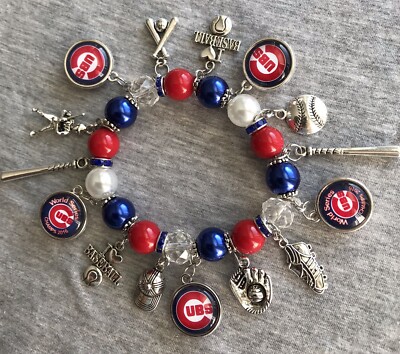 Chicago cubs beaded charm bracelet world series | eBay