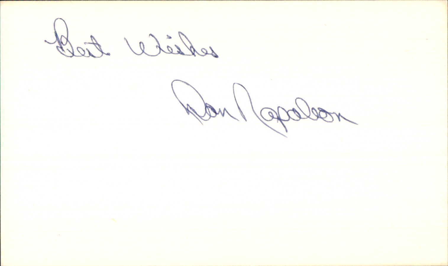 Danny Napoleon Signed 3x5 Index Card Cut d.2003 1965 New York Mets | eBay