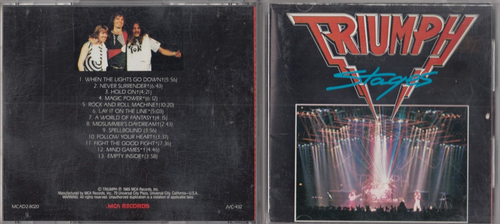 Triumph - Stages CD 1985 MCA EARLY JAPAN PRESS MCAD2-8020 | eBay