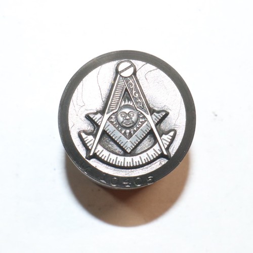 FREEMASON MASONIC COMPASS Antique Vintage Hub Impression Die Jewelry ...
