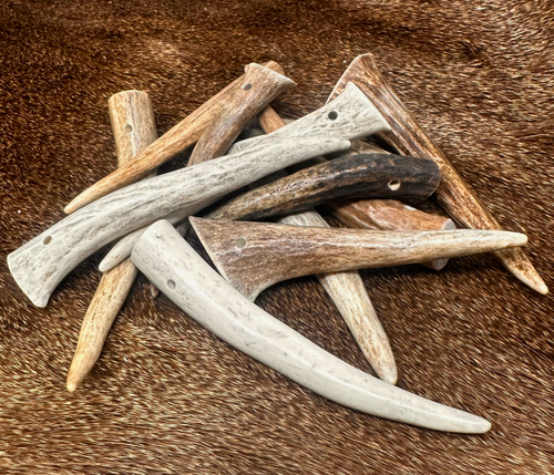 10 PACK - Pre Drilled Deer Antler Crafting Tips * A * GRADE (Choose ...