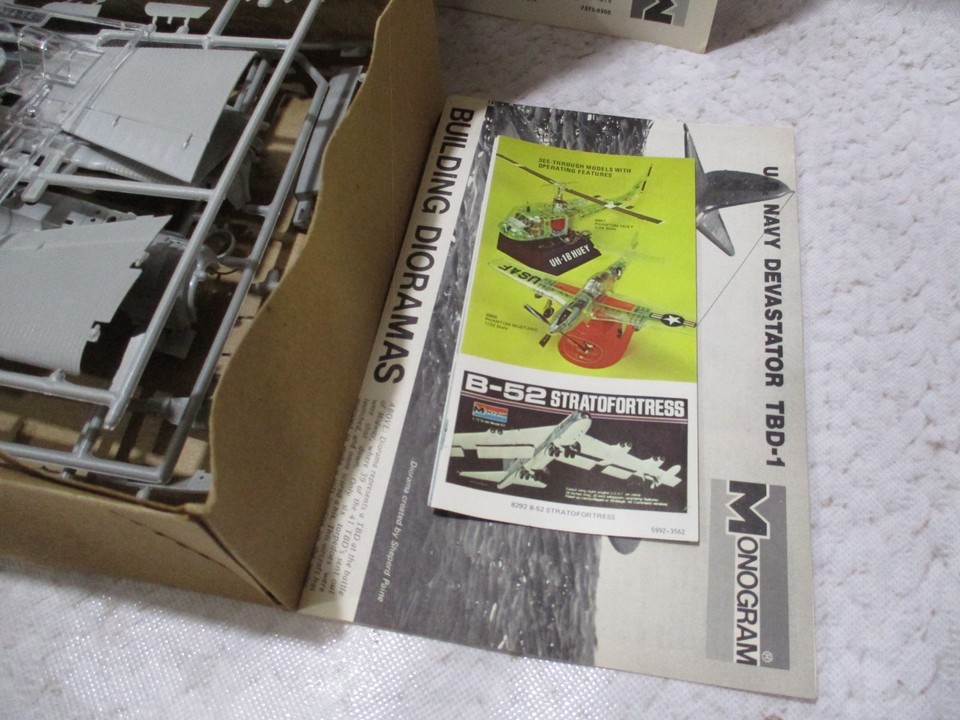 Vintage Monogram Devastator TBD-1 Model Kit Scale 1/48 New Stained Box ...
