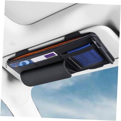Car Visor Organizer, Multi-Pocket Sunvisor Storage with Sunglass Holder ...