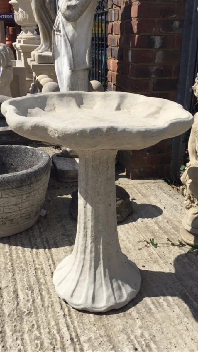 Fireman Large Concrete Bird Baths Concrete Nymph Bird Bath | Street