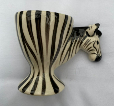 Ceramic Black and White Zebra Egg Cup. BNIB | eBay