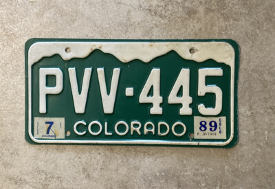 Colorado License Plate -Green With Mountains Man Cave Home Decor ...
